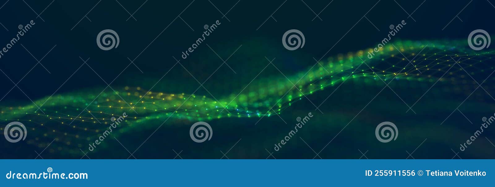 Beautiful Illustration with Connected Dots and Lines. Digital Network ...