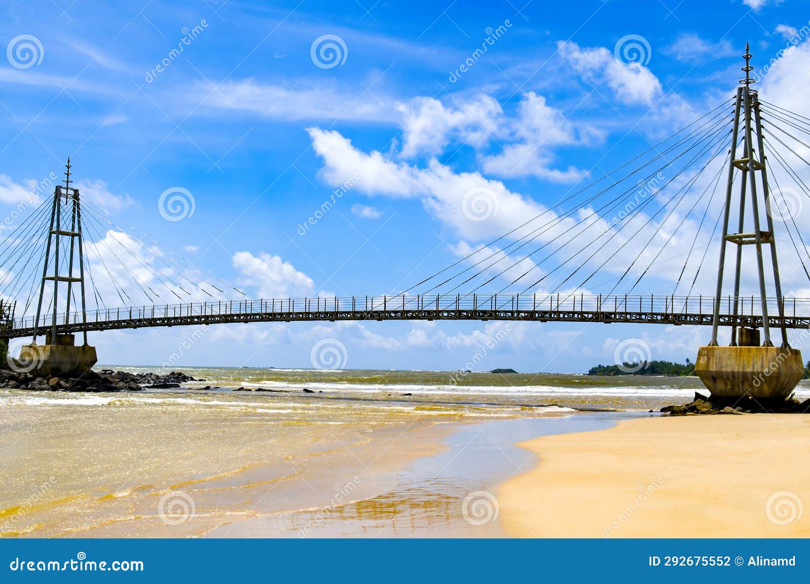 A Beautiful Image of a Bridge Connecting Two Islands Located in Sri ...