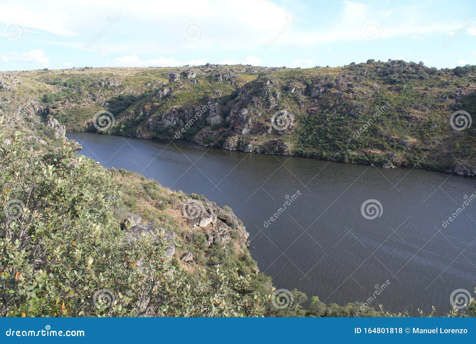 Beautiful Image with a Large River and Some Huge Ravines Stock Photo ...