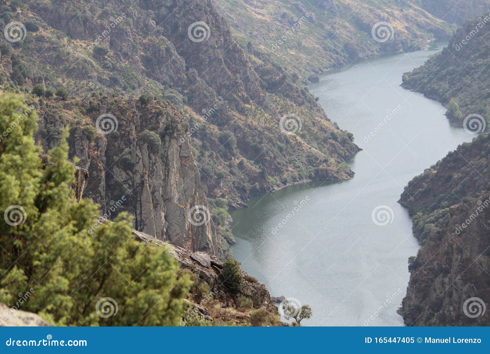Beautiful Image with a Large River and Some Huge Ravines Stock Image ...