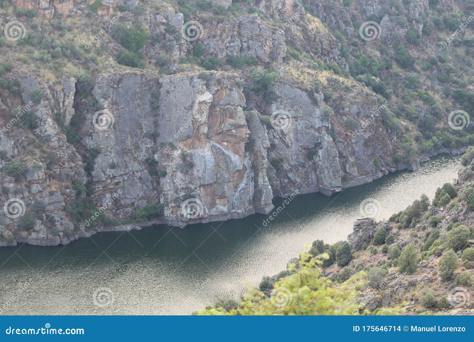 Beautiful Image with a Large River and Some Huge Ravines Stock Photo ...