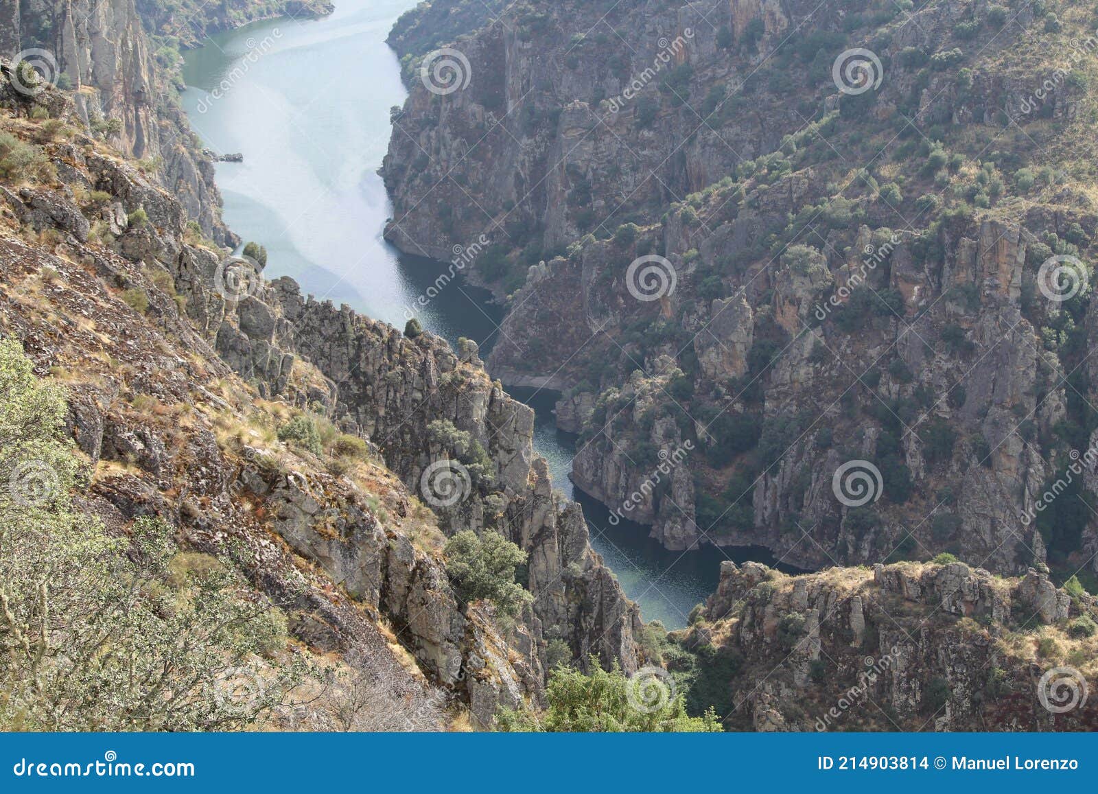 Beautiful Image with a Large River and Some Huge Ravines Stock Photo ...