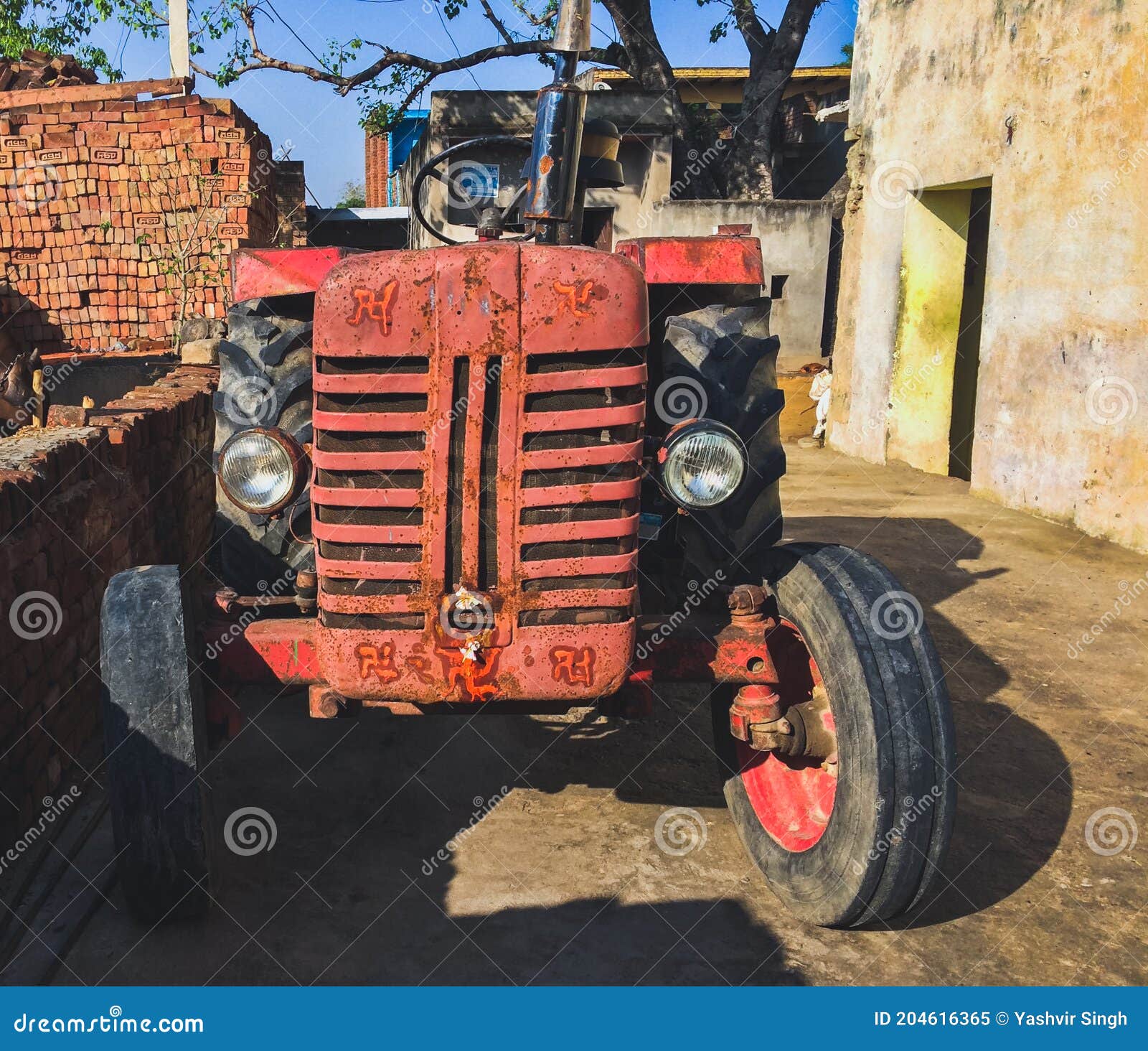 Beautiful Image of Old Indian Tractor Stock Image - Image of locomotive ...