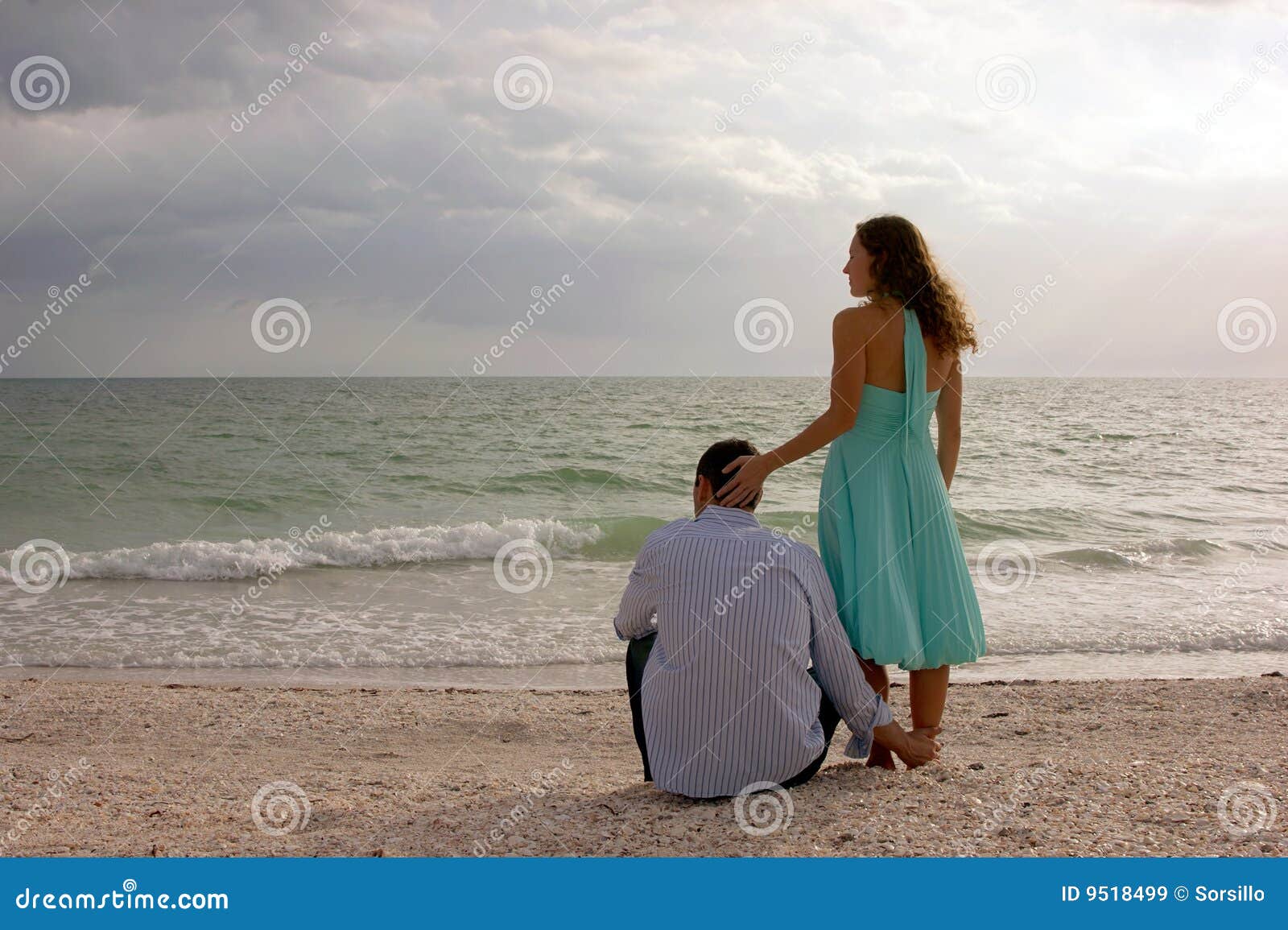 Beautiful Image of Two Young Lovers at the Beach a Stock Image - Image ...