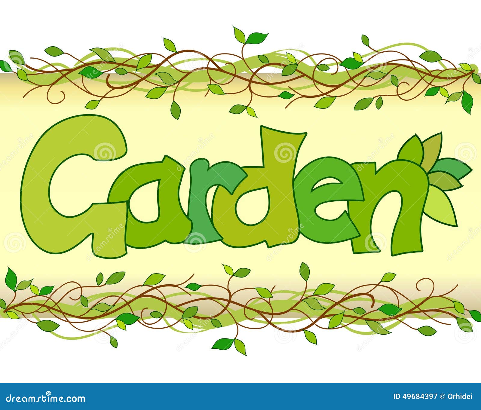 Beautiful Image Of The Word Garden Cartoon Vector | CartoonDealer.com ...