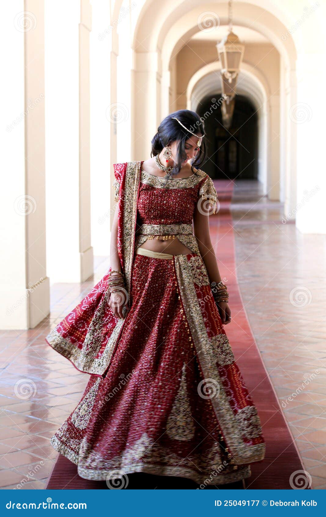 Beautiful Indian Bride stock image. Image of gold, dancing - 25049177