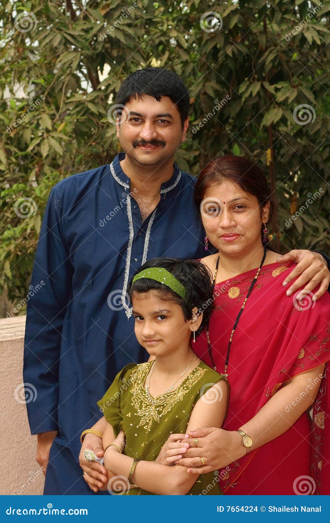Beautiful Indian family stock photo. Image of portraits - 7654224