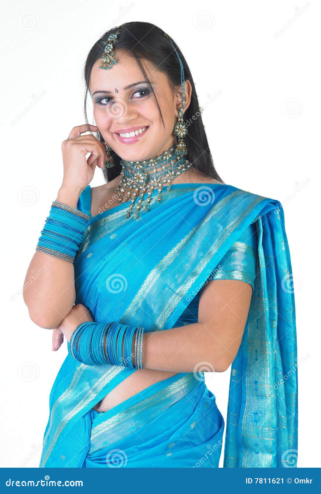Beautiful Indian Girl with Nice Blue Bangles Stock Image - Image of ...