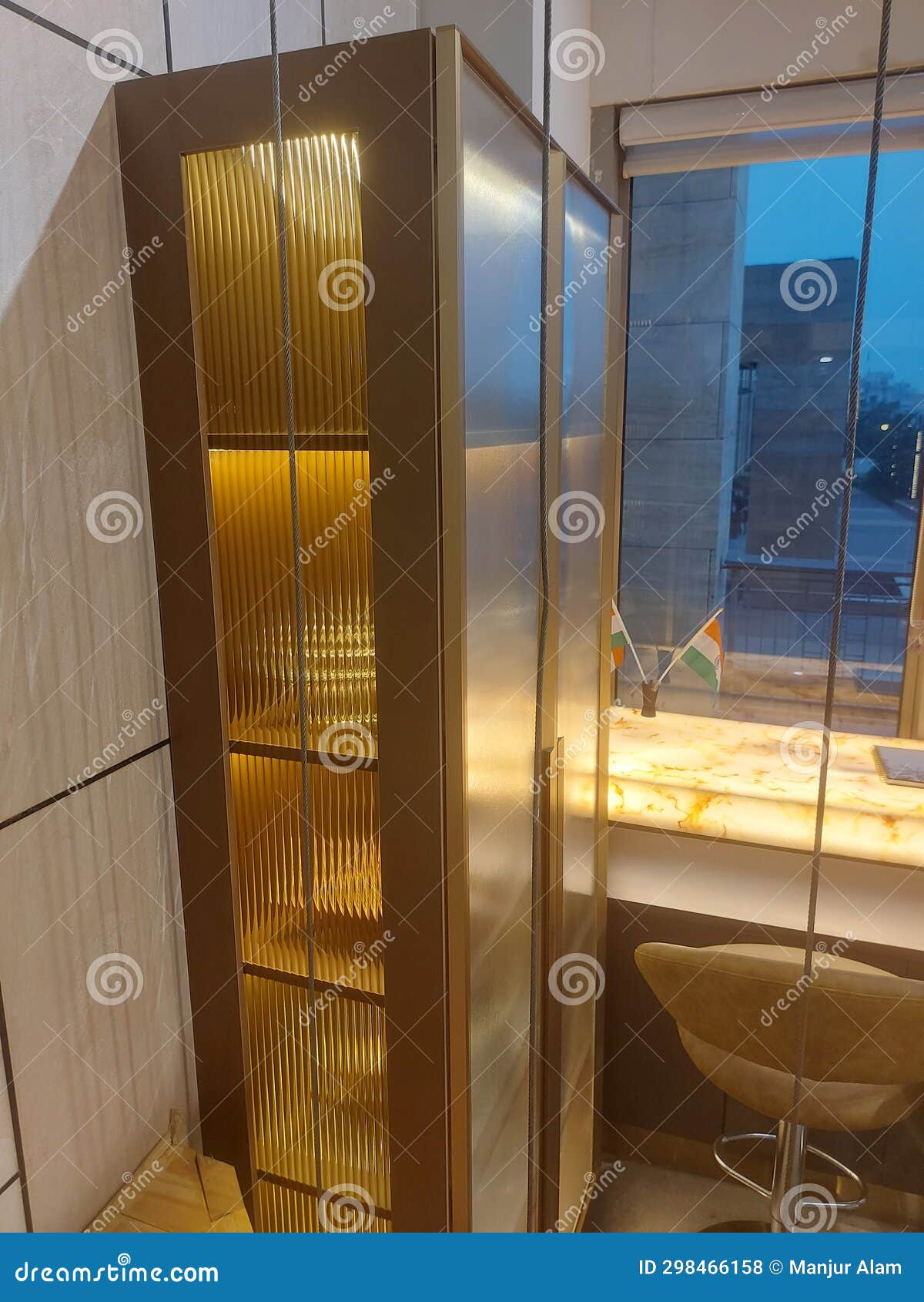 Beautiful Indian Modular Kitchen Almira Stock Photo - Image of indian ...