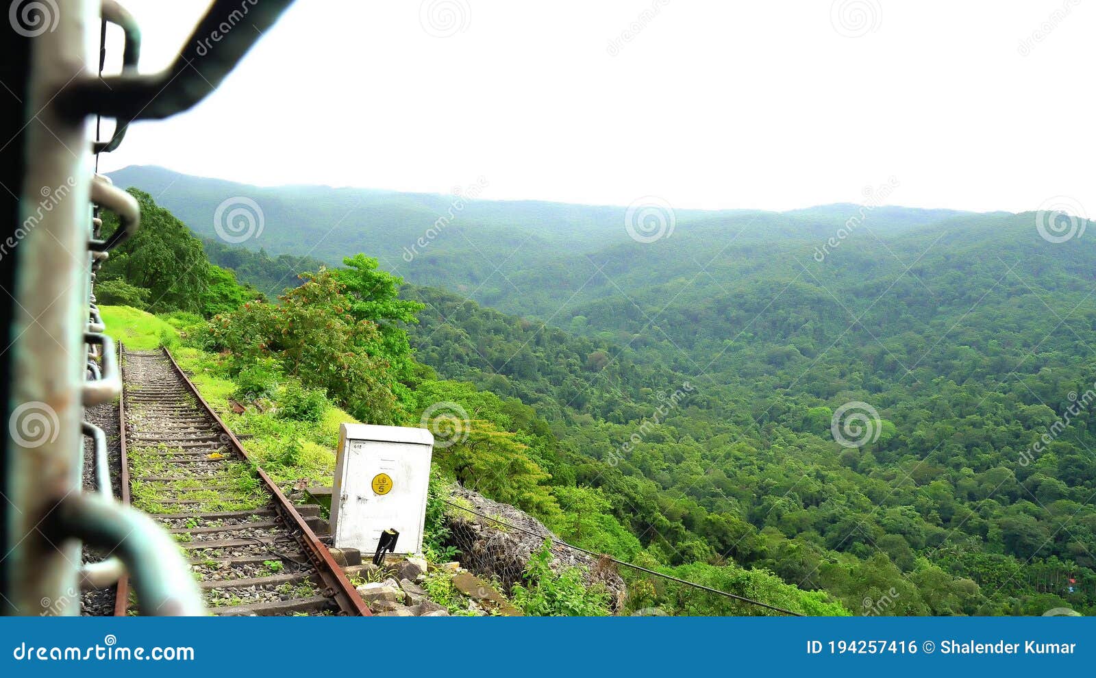 Beautiful Indian Railways stock photo. Image of grass - 194257416