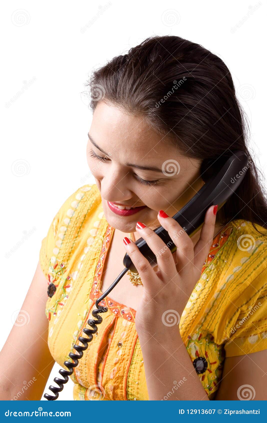 Beautiful Indian Women on Phone Stock Image - Image of space, wireless ...