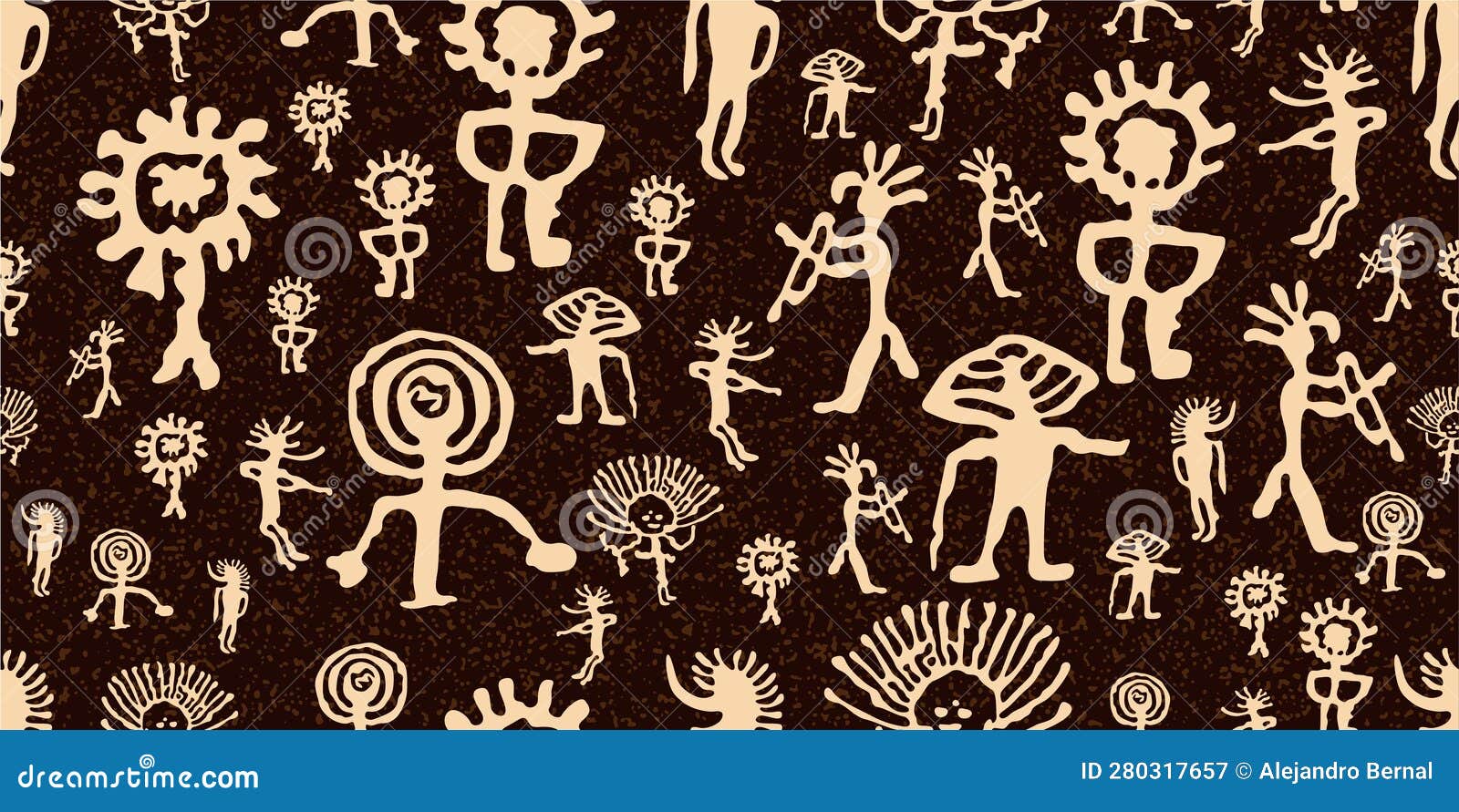 Beautiful Indigenous Ancient Forms Pattern Stock Illustration ...