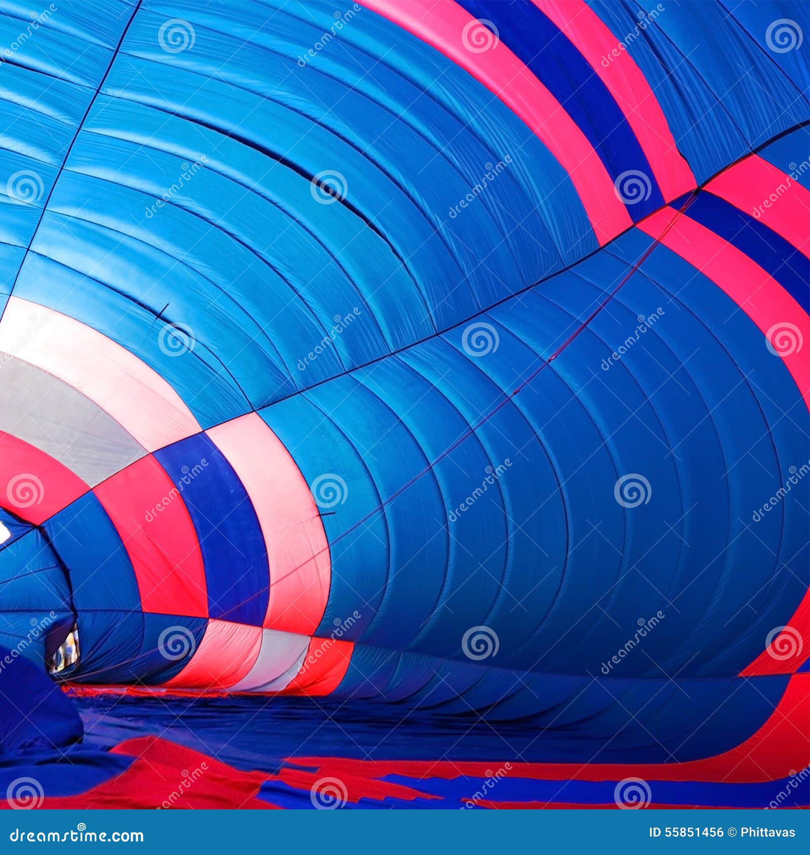 Beautiful Inside Big Balloon on Ground before Input Gas Stock Photo ...