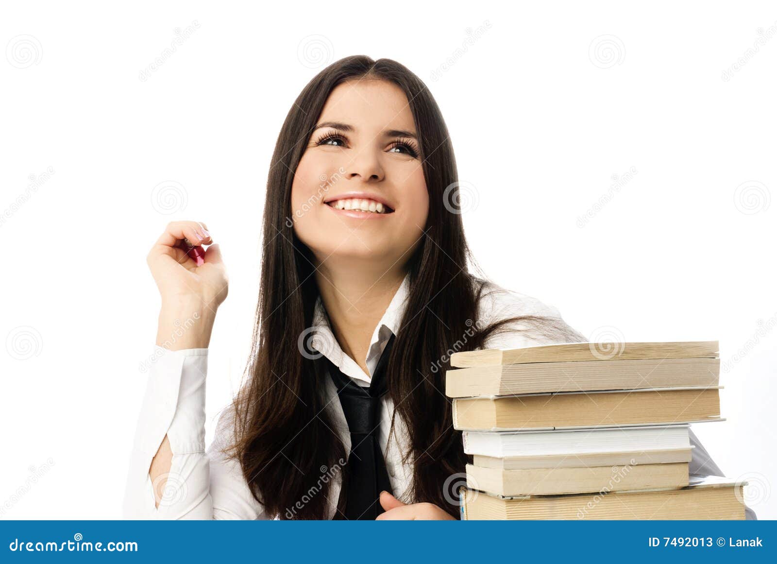 Beautiful inspired student stock image. Image of attractive - 7492013