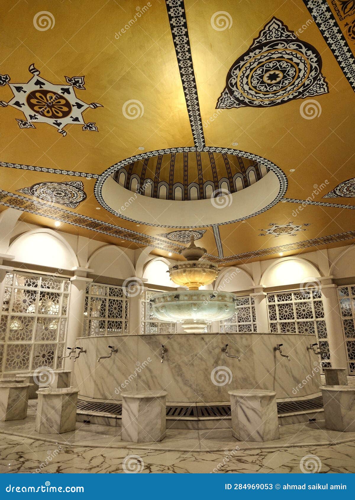 Beautiful Interior Ablution Room in Ar Rahman Mosque Stock Image ...