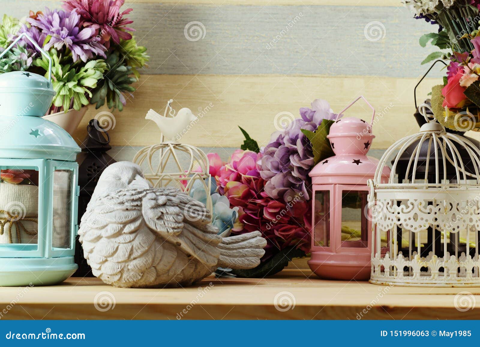 Beautiful Interior Decoration with Different Home Related Objects Stock ...