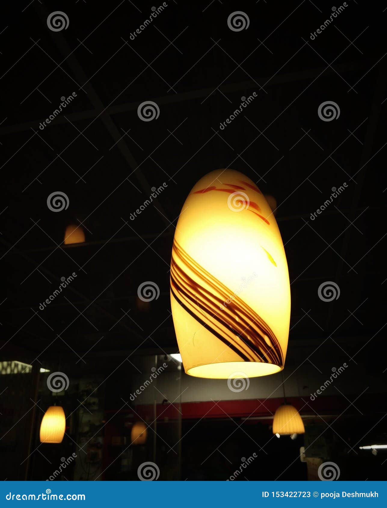 Beautiful Interior Decorator Hanging Sphere Shape Light Lamp Stock ...