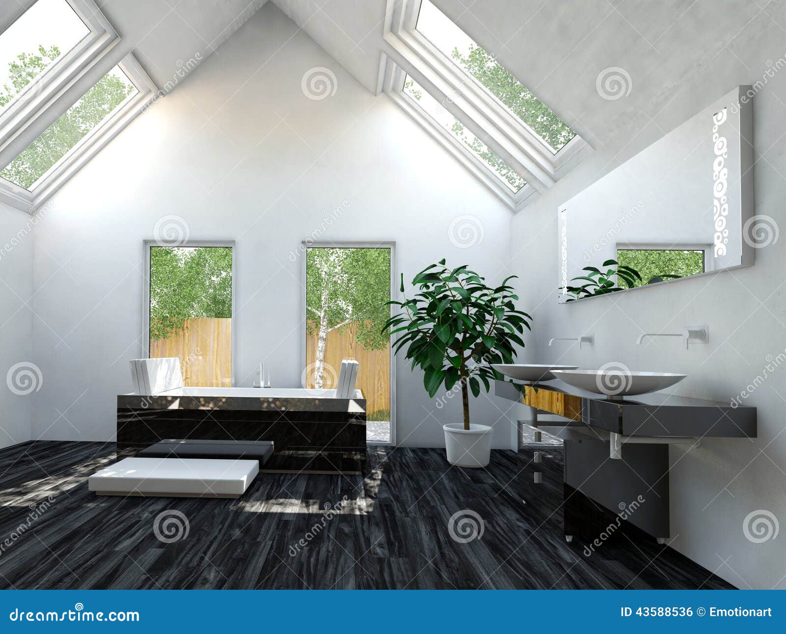 Beautiful Interior Design Lavatory Area Stock Illustration ...