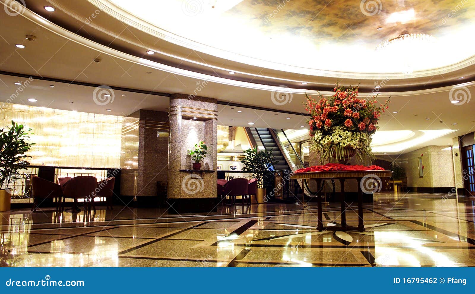 Beautiful interior lobby stock photo. Image of architecture - 16795462