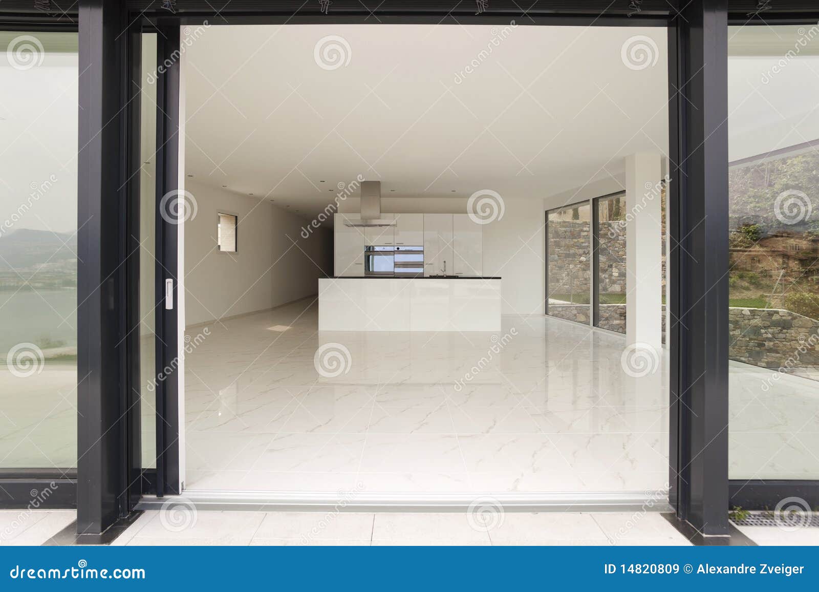 Beautiful Interior of a Modern House Stock Image - Image of floor, home ...