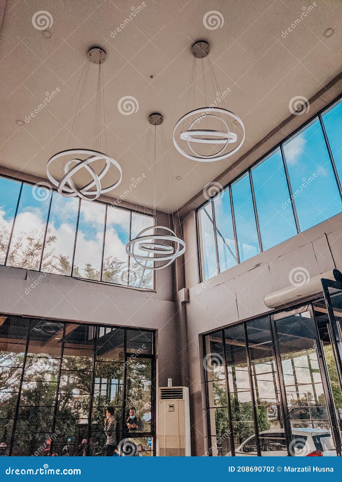 Beautiful Interiors Building Stock Photo - Image of roof, wall: 208690702