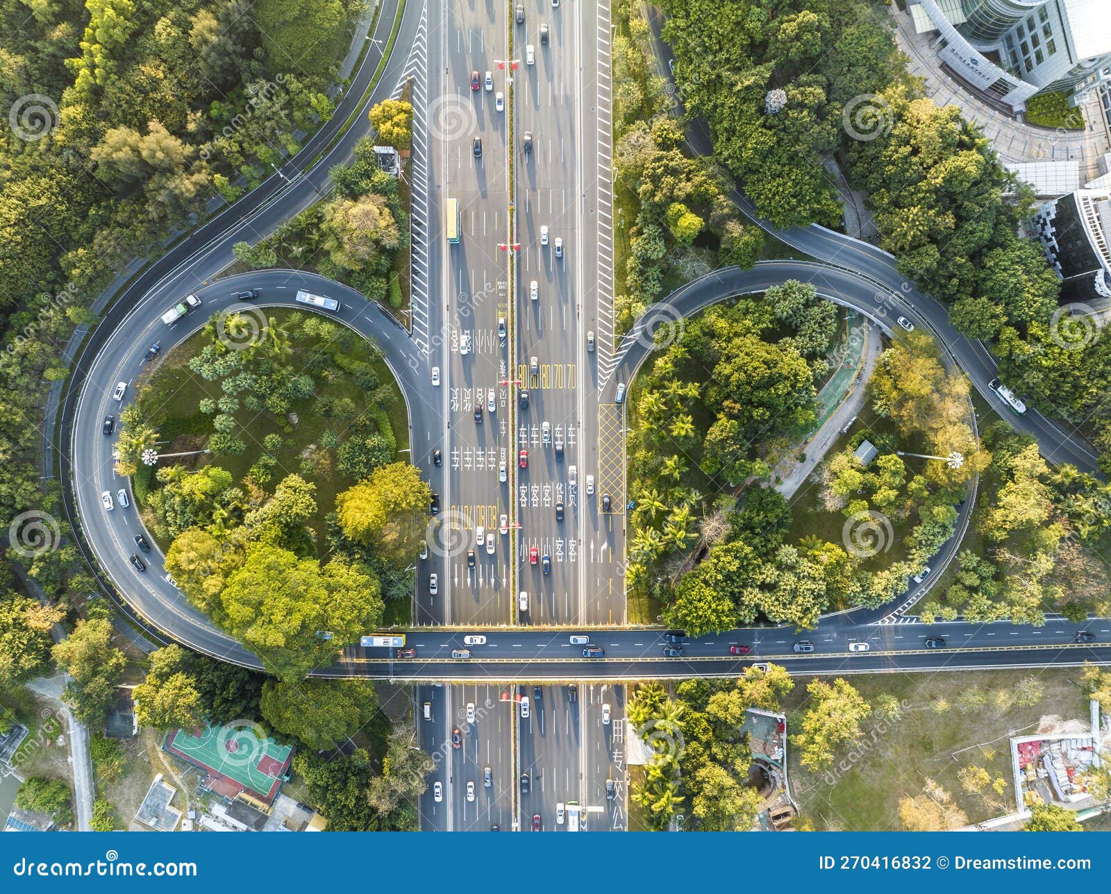 Beautiful Intersection in City Stock Photo - Image of plant, transport ...