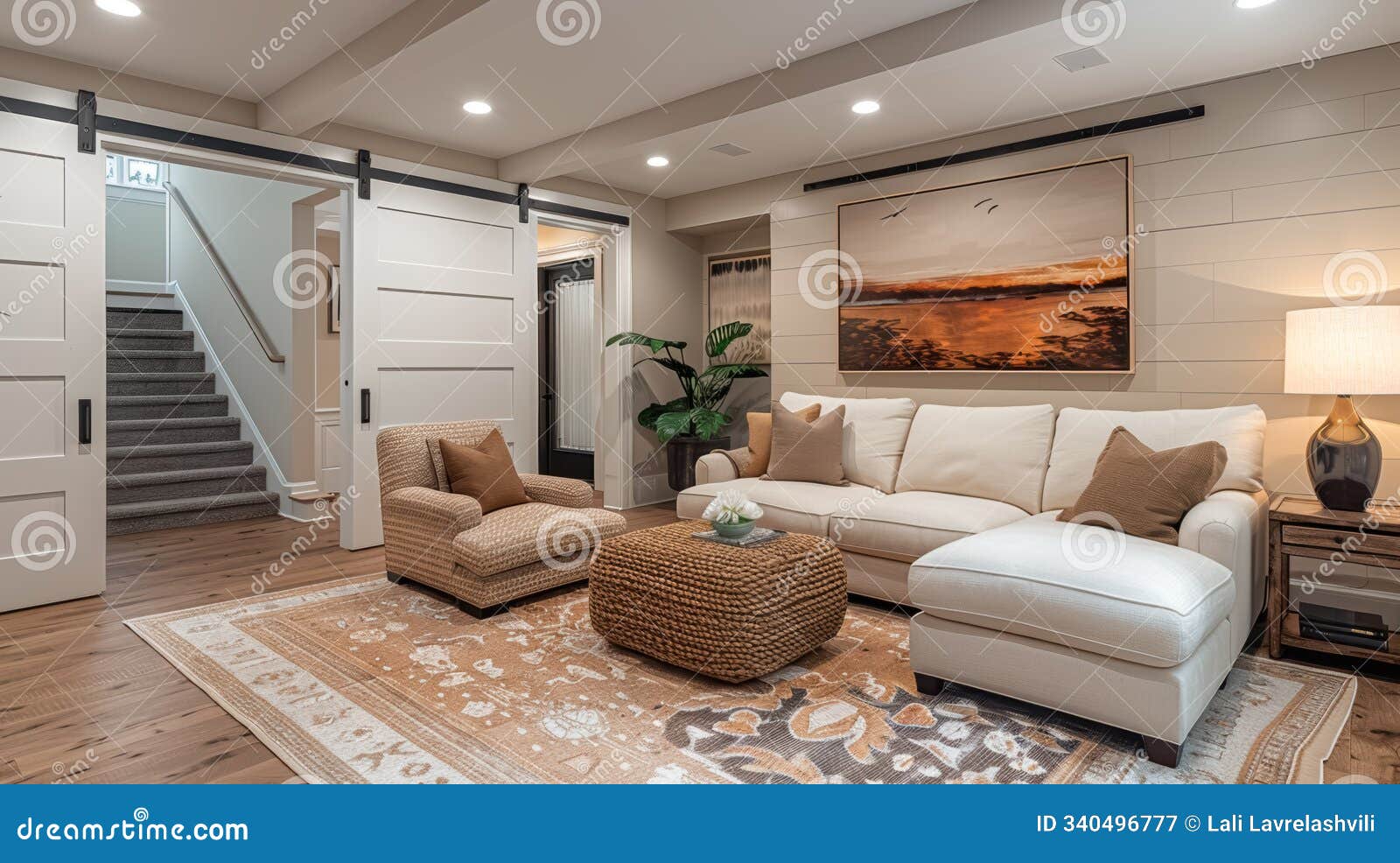 Beautiful Intimate and Inviting Living Room Interior Design Stock ...