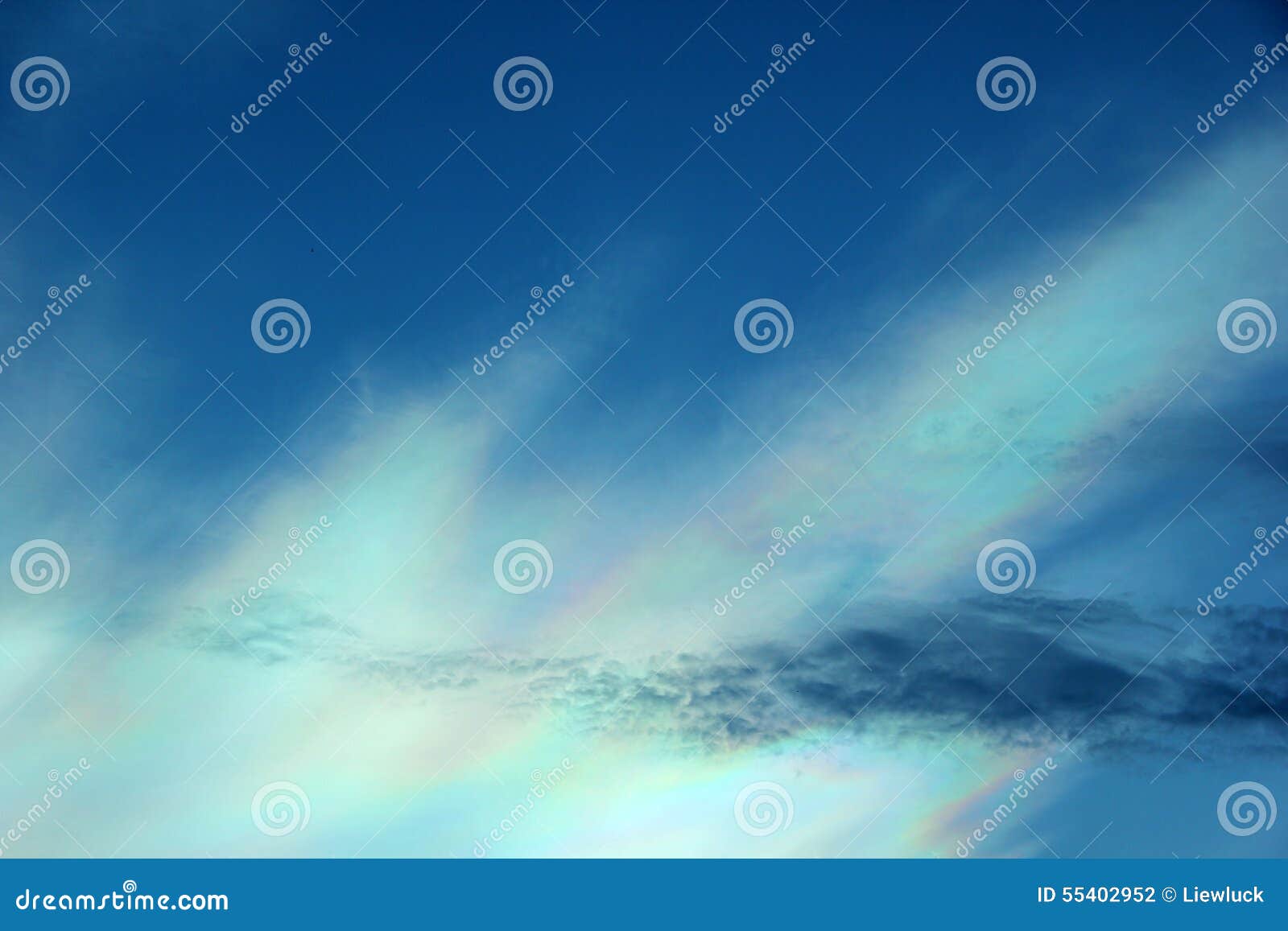 Beautiful Iridescent Colorful Cloud Stock Photo - Image of blue ...