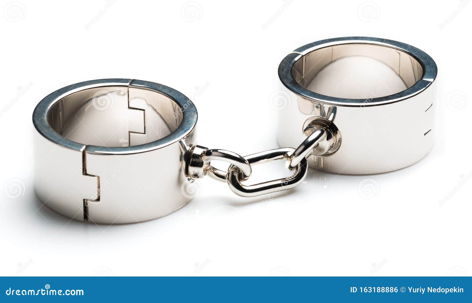 Beautiful Iron Chrome Handcuffs Stock Photo - Image of consequences ...