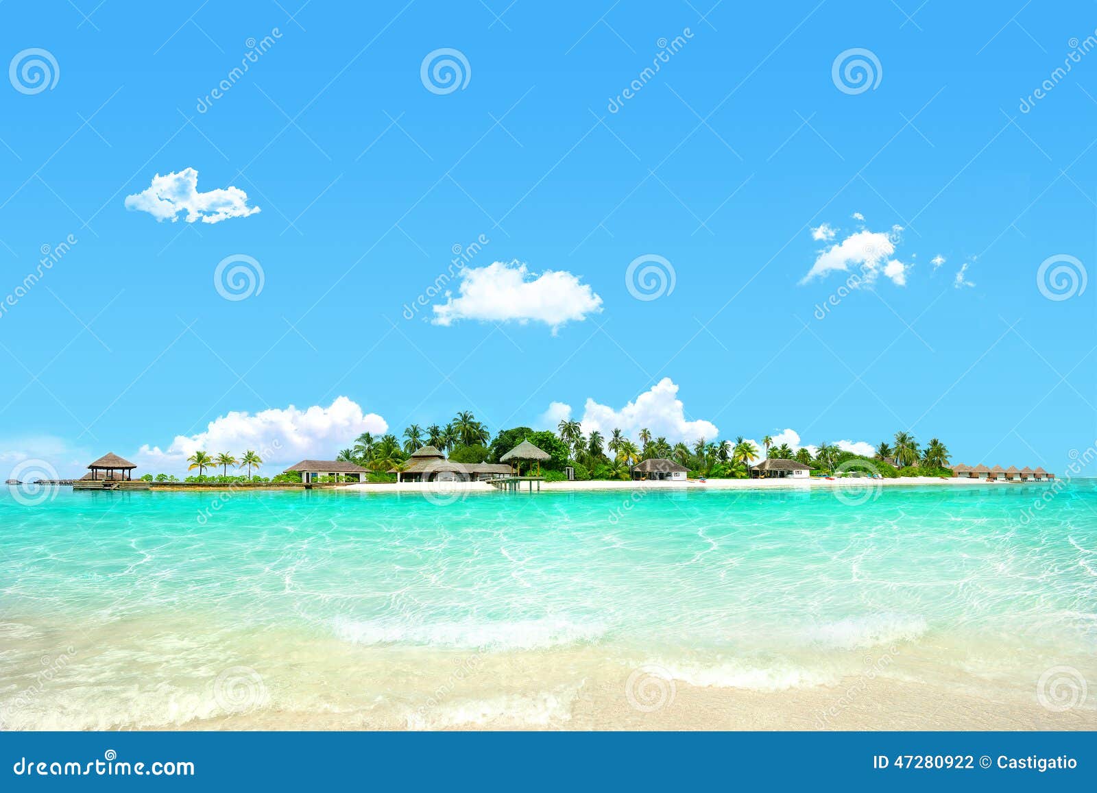 Beautiful Island with Clear Water Stock Photo - Image of peace, nature ...