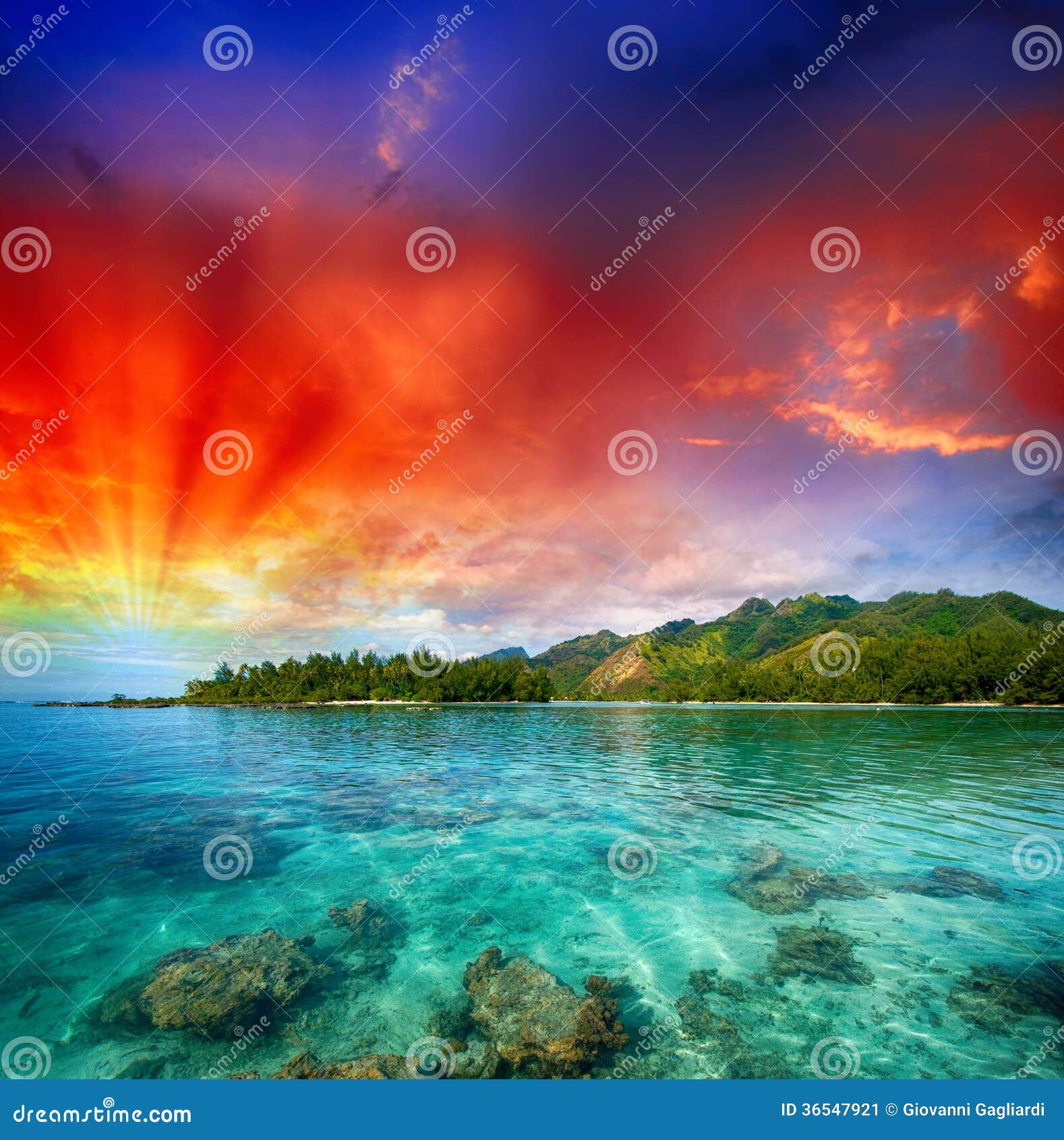Beautiful Island View from the Ocean Stock Image - Image of philippines ...