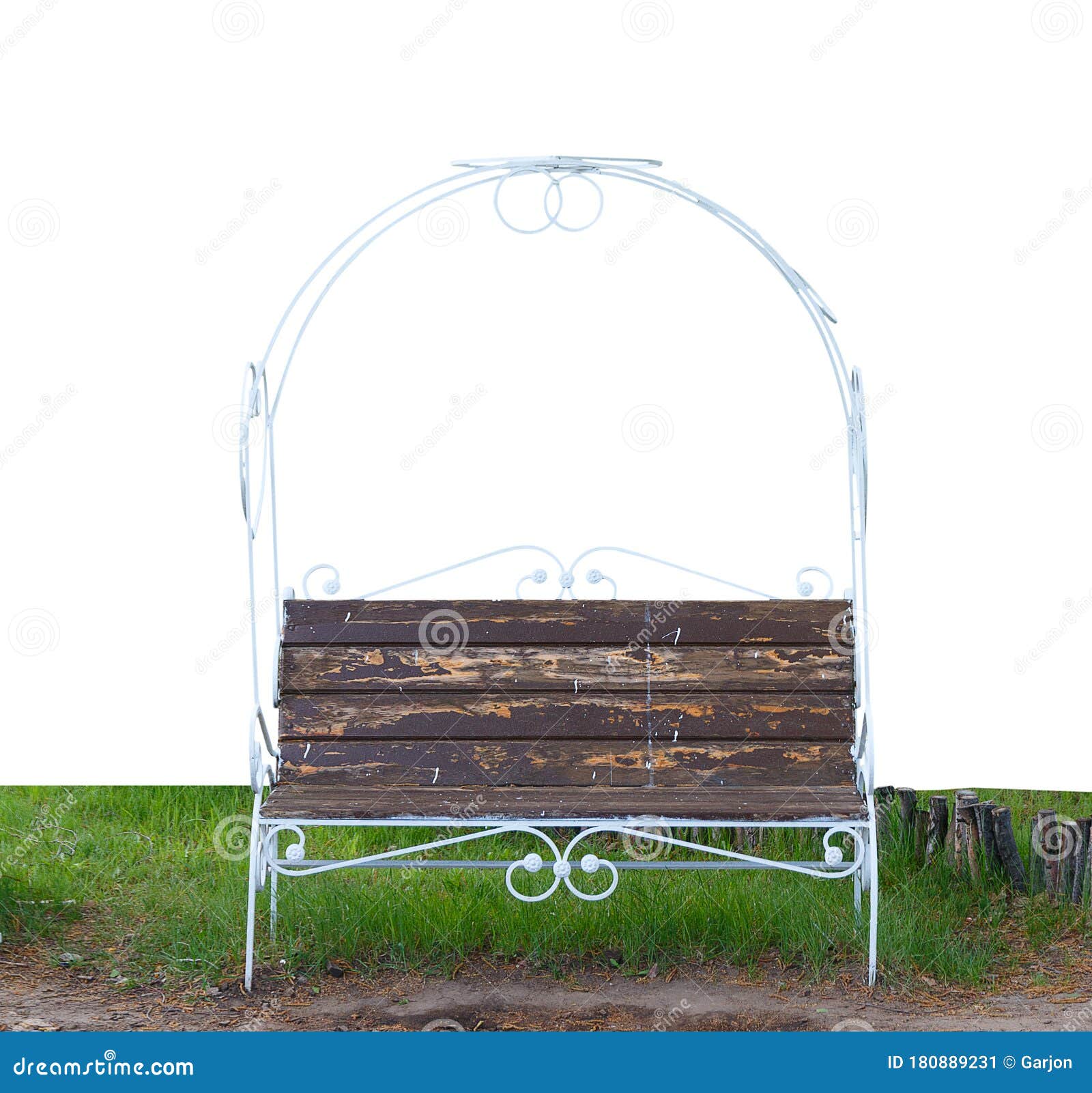 Beautiful Isolated Bench, for Use in Collages Stock Image - Image of ...
