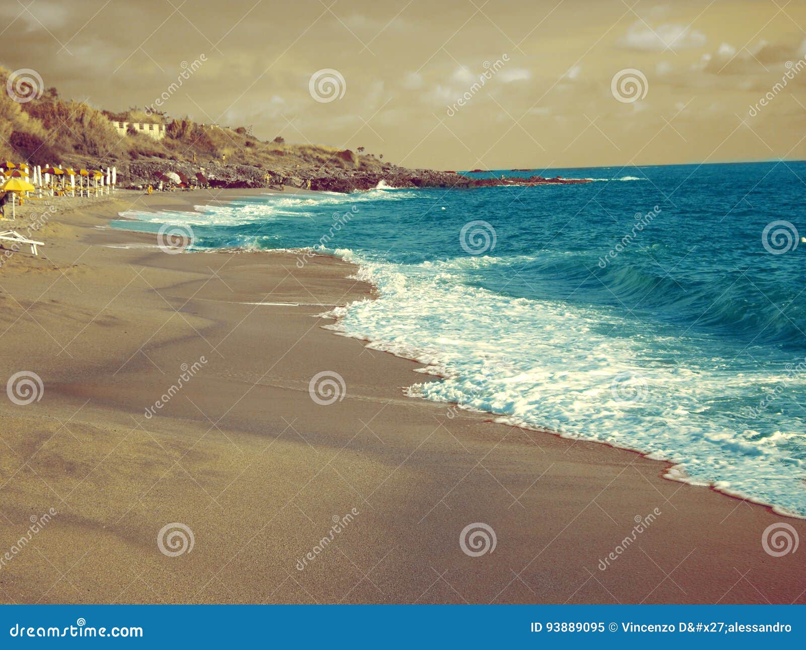 Beautiful italian beach stock image. Image of nature - 93889095