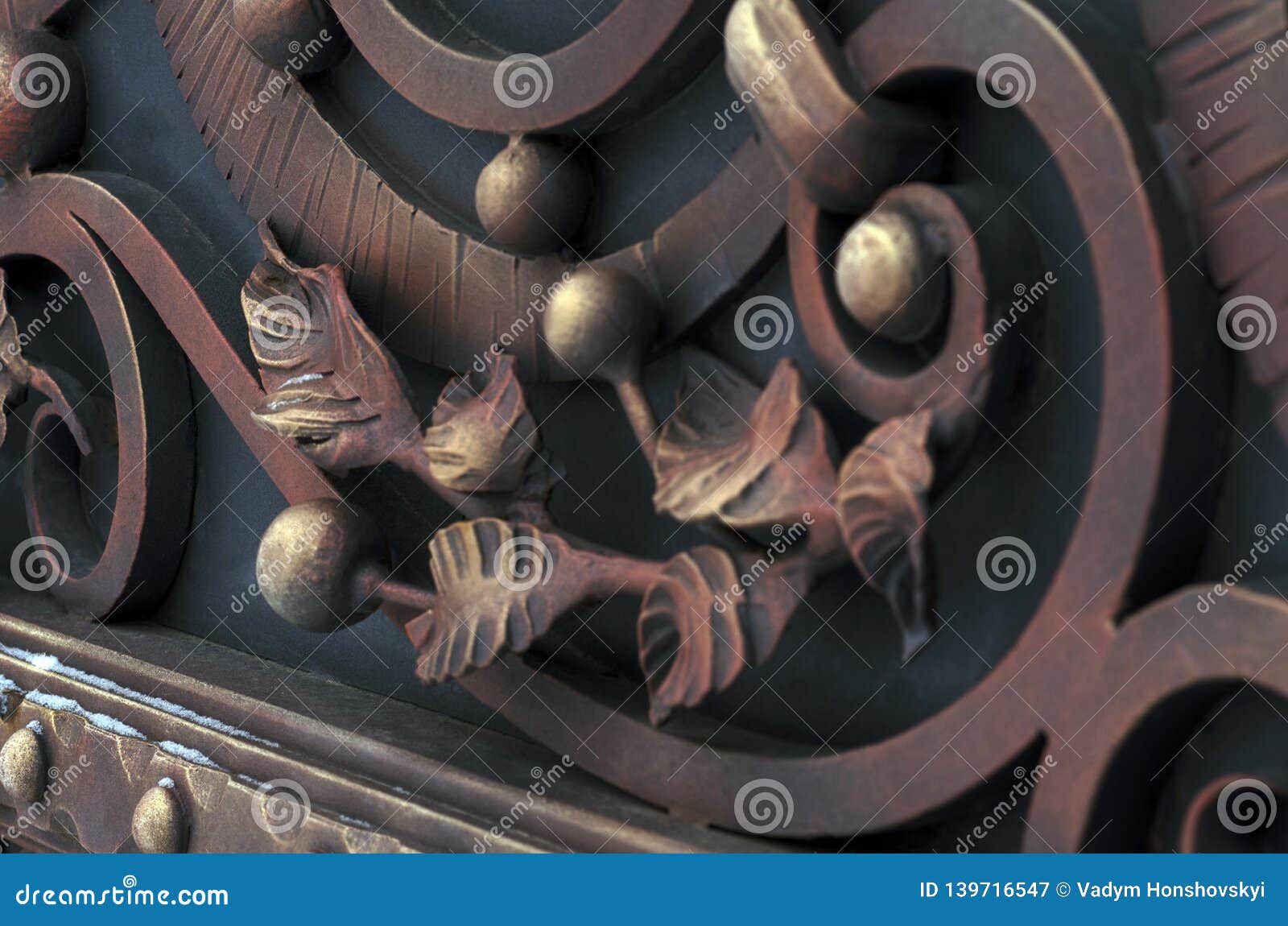 Beautiful Items Forging. Metal Gates Stock Image - Image of color ...