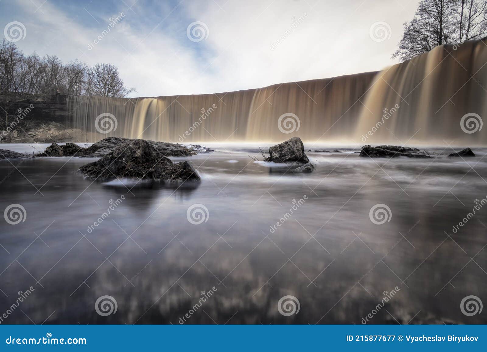 Beautiful Jagala Waterfall in Estonia Stock Image - Image of nature ...