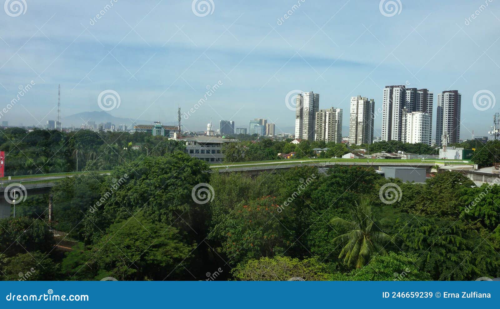 Beautiful Jakarta Scenery from High Place Stock Image - Image of ...