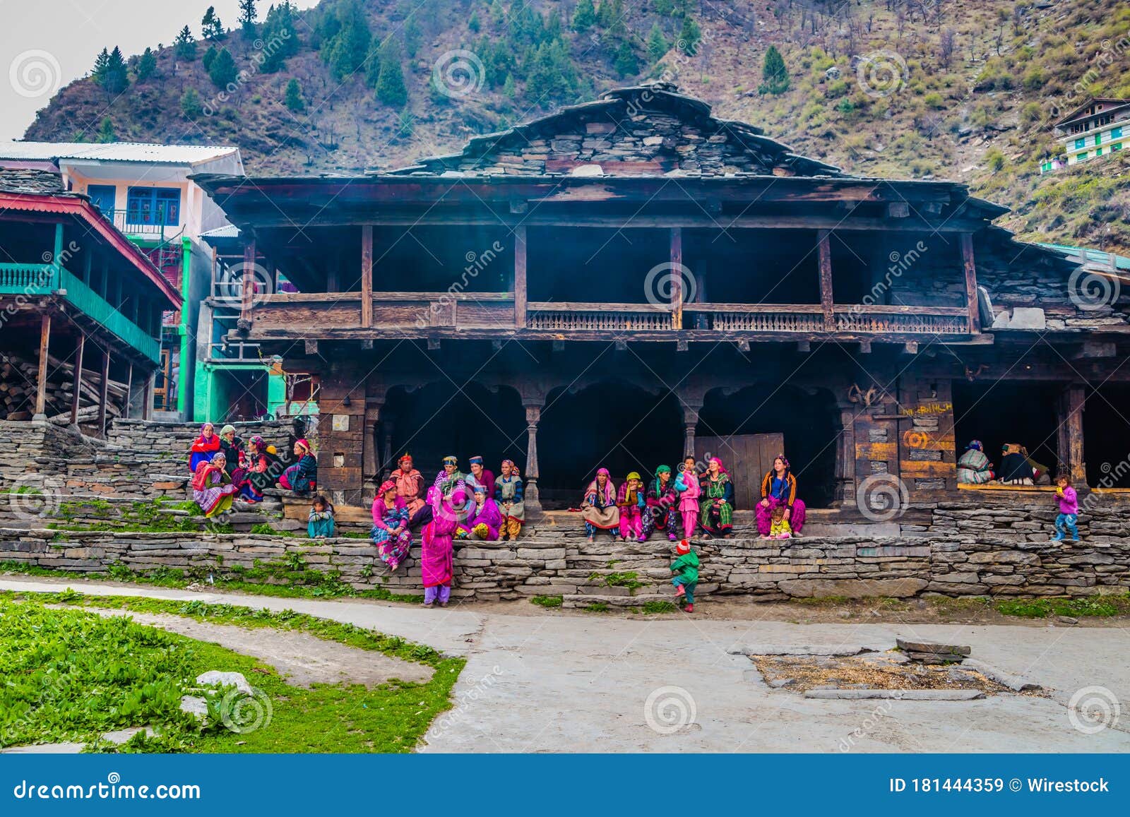 Beautiful Jamlu Devta Temple and People in Pini, India Editorial Stock ...