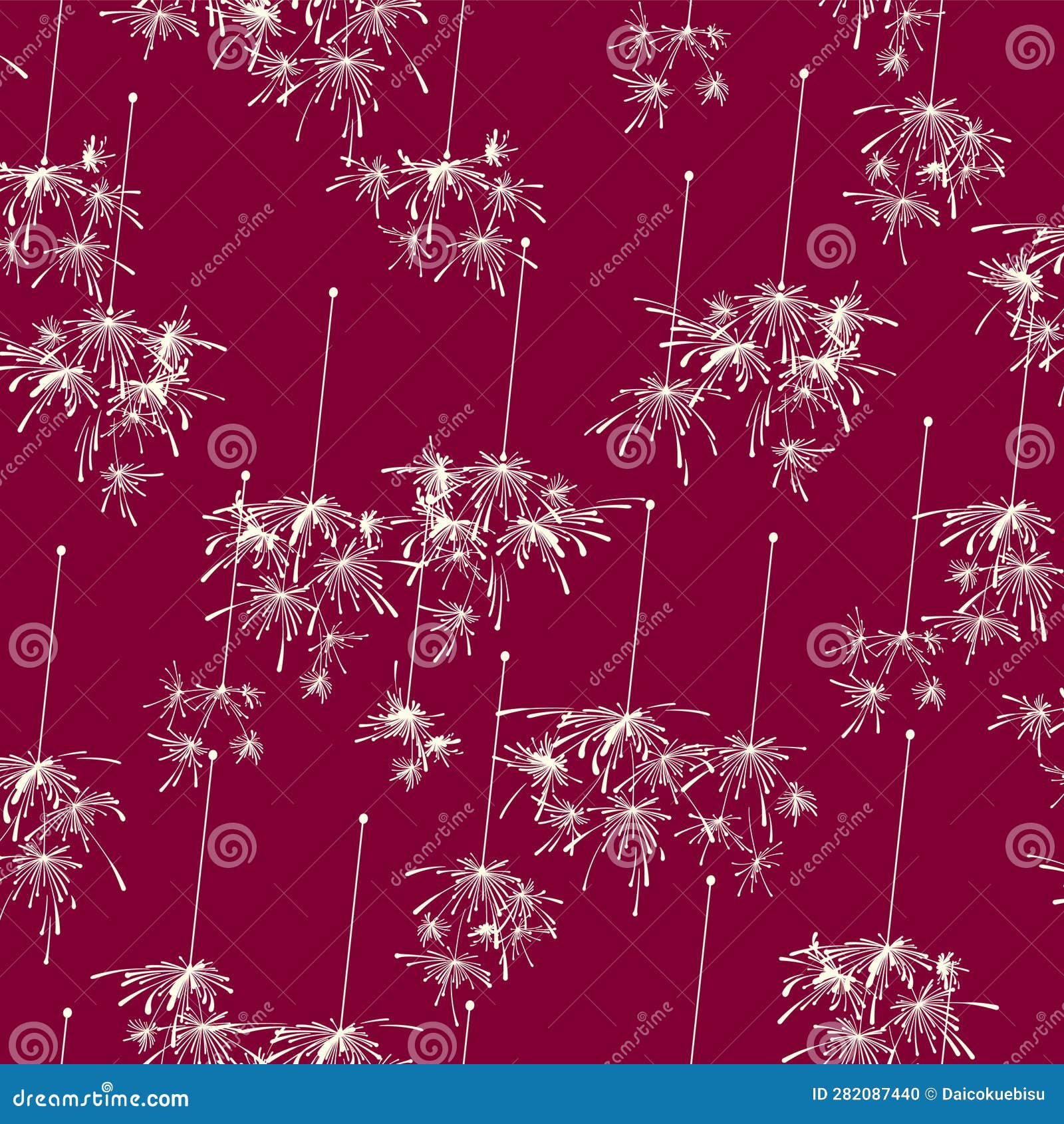 Beautiful Japanese Sparkler Seamless Pattern, Stock Vector - Illustration of style, material ...