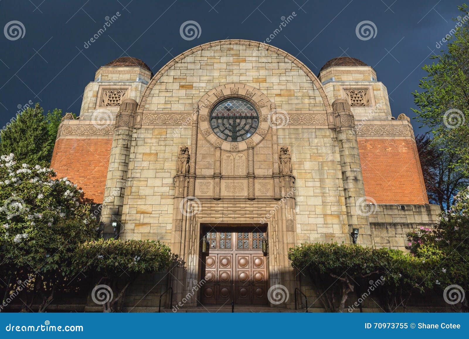 Beautiful Jewish Synagogue stock image. Image of view - 70973755