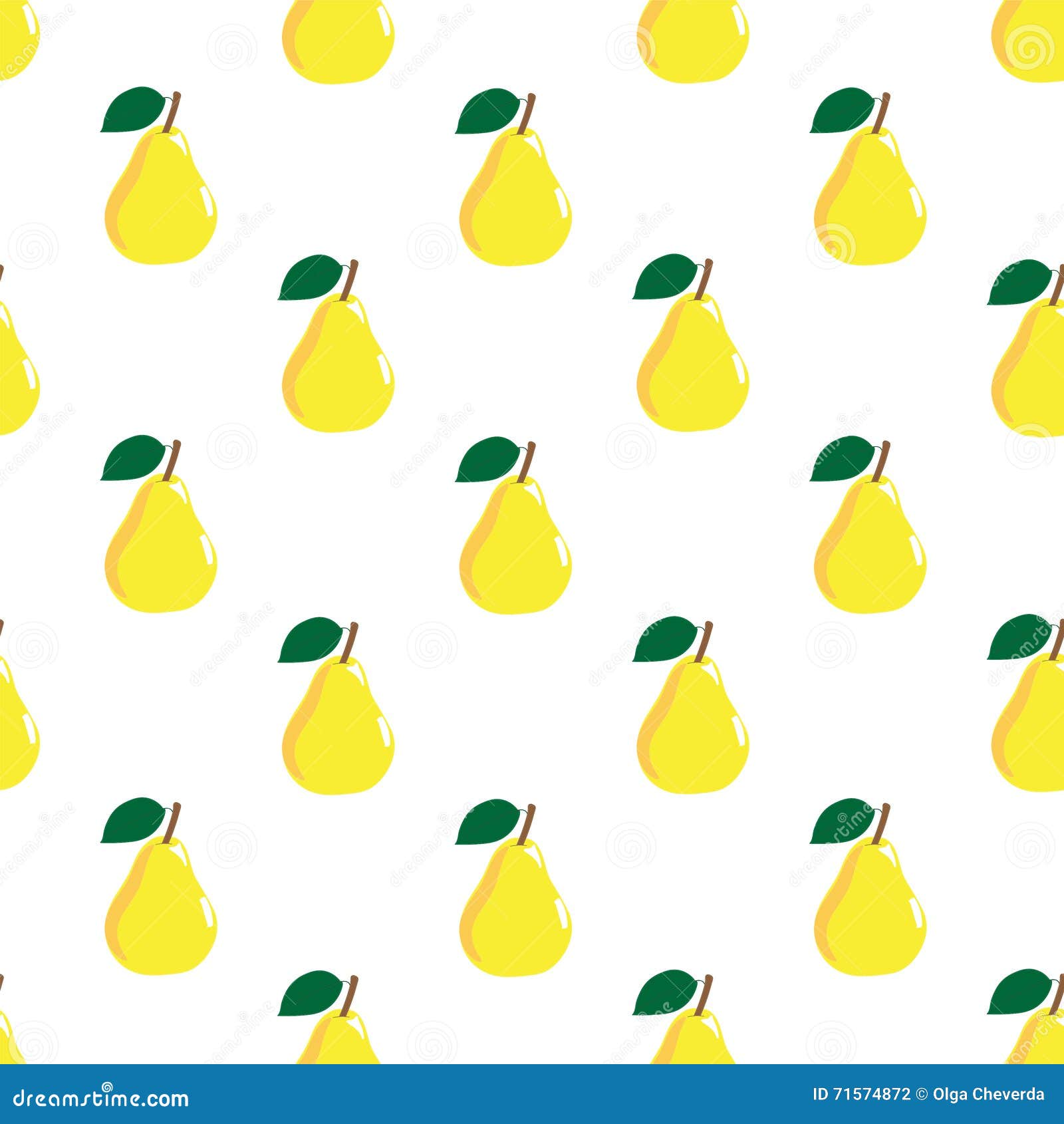 Beautiful Juicy Pear Pattern Stock Vector - Illustration of cute, pear ...