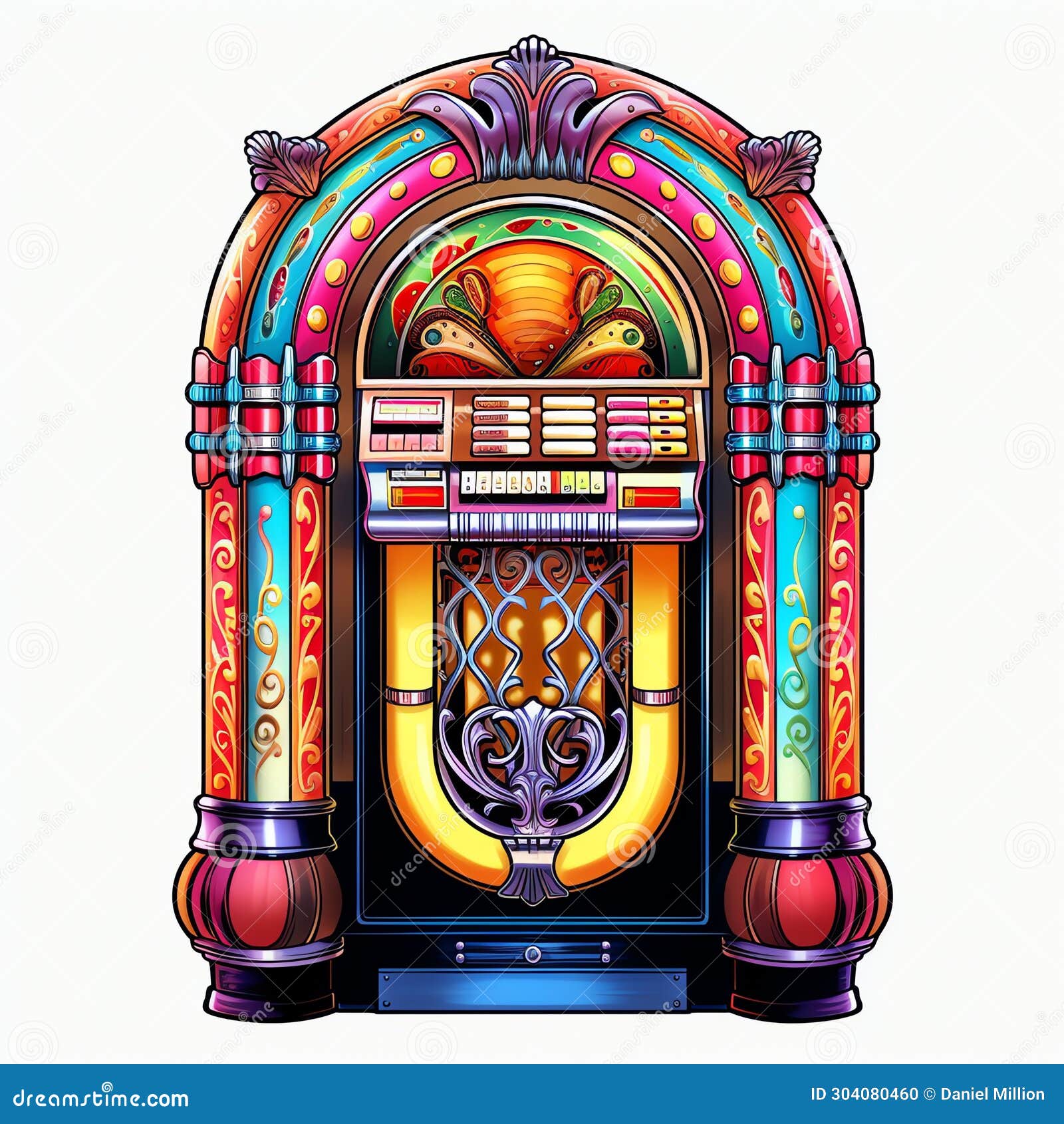 Beautiful Jukebox Clipart Illustration Stock Illustration ...