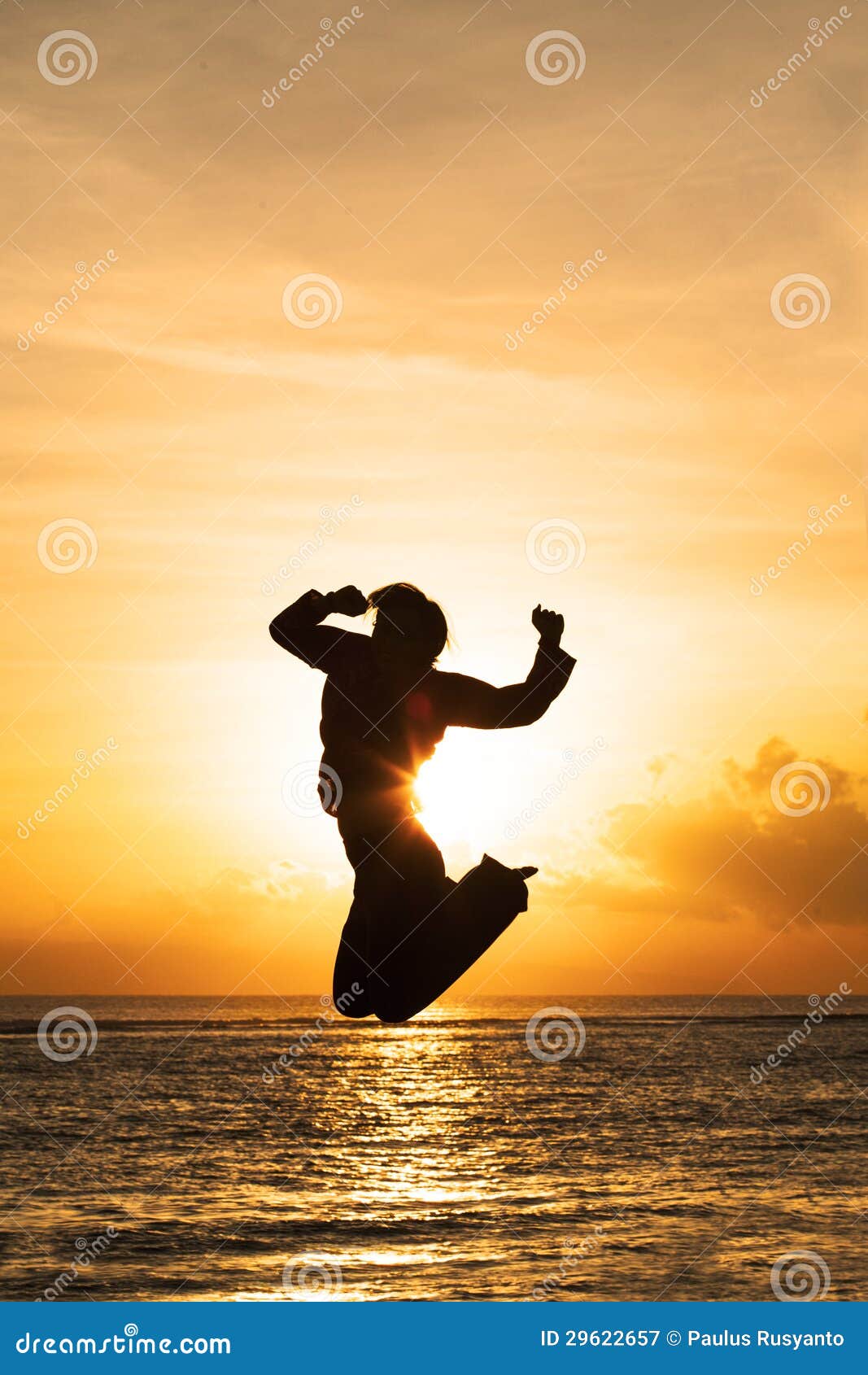 Beautiful jump on sunset stock image. Image of clouds - 29622657
