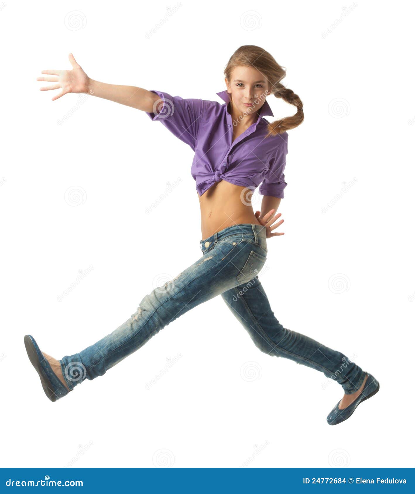 Beautiful Jumping girl stock photo. Image of female, leap - 24772684