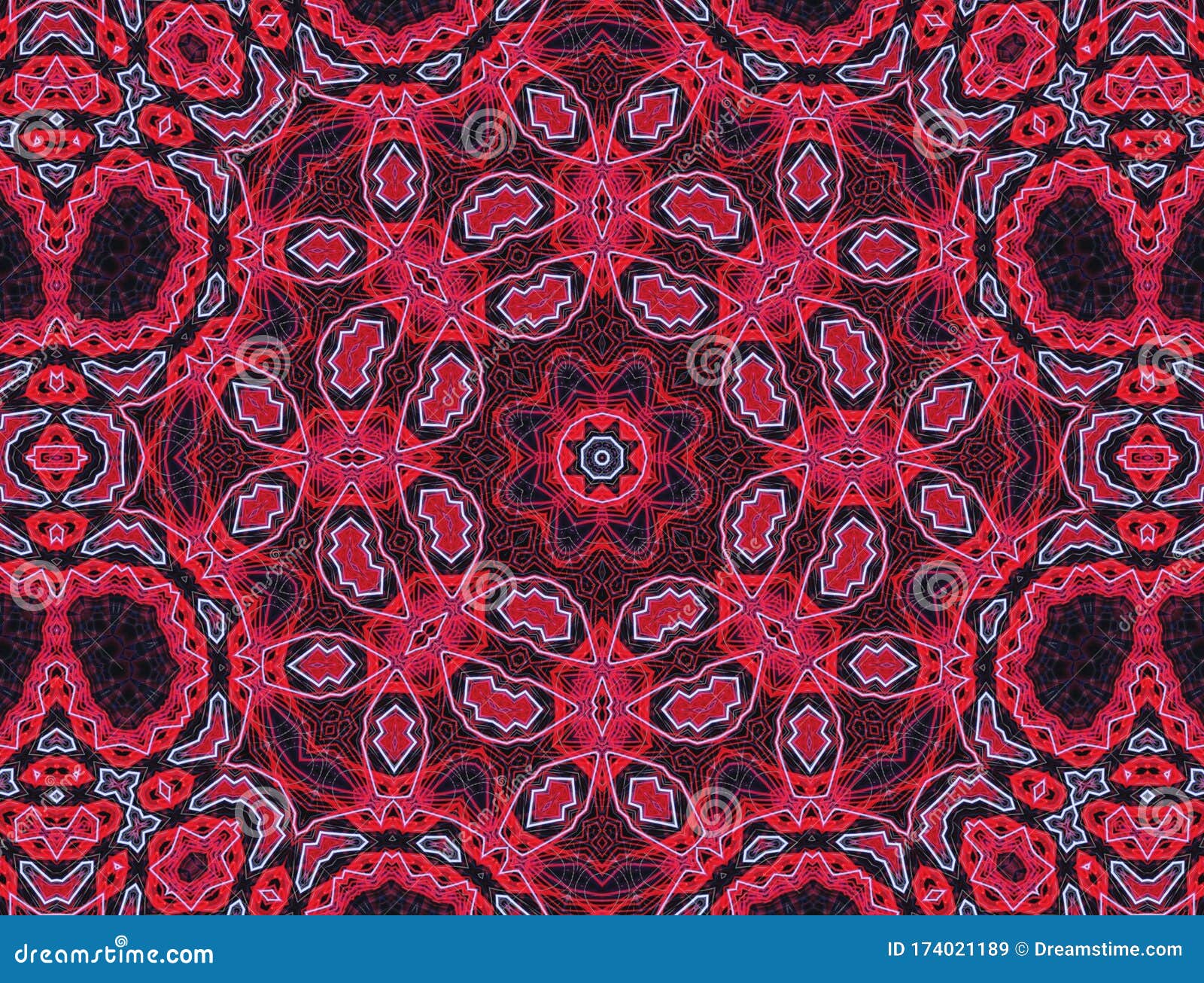 Beautiful Kaleidoscope Seamless Texture Design. Stock Illustration ...