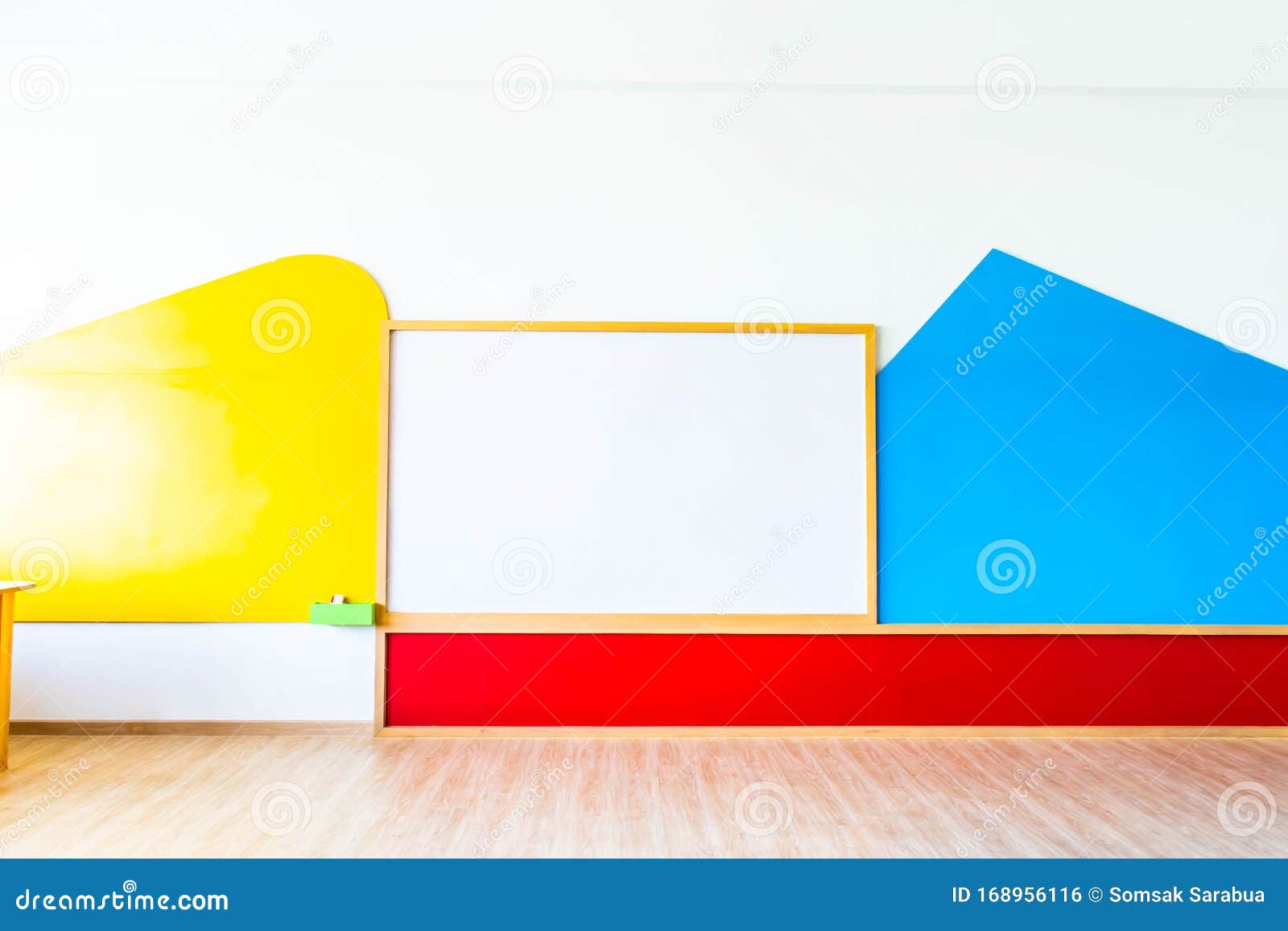 Beautiful Kindergarten Classroom that Has Colorful White Board and ...