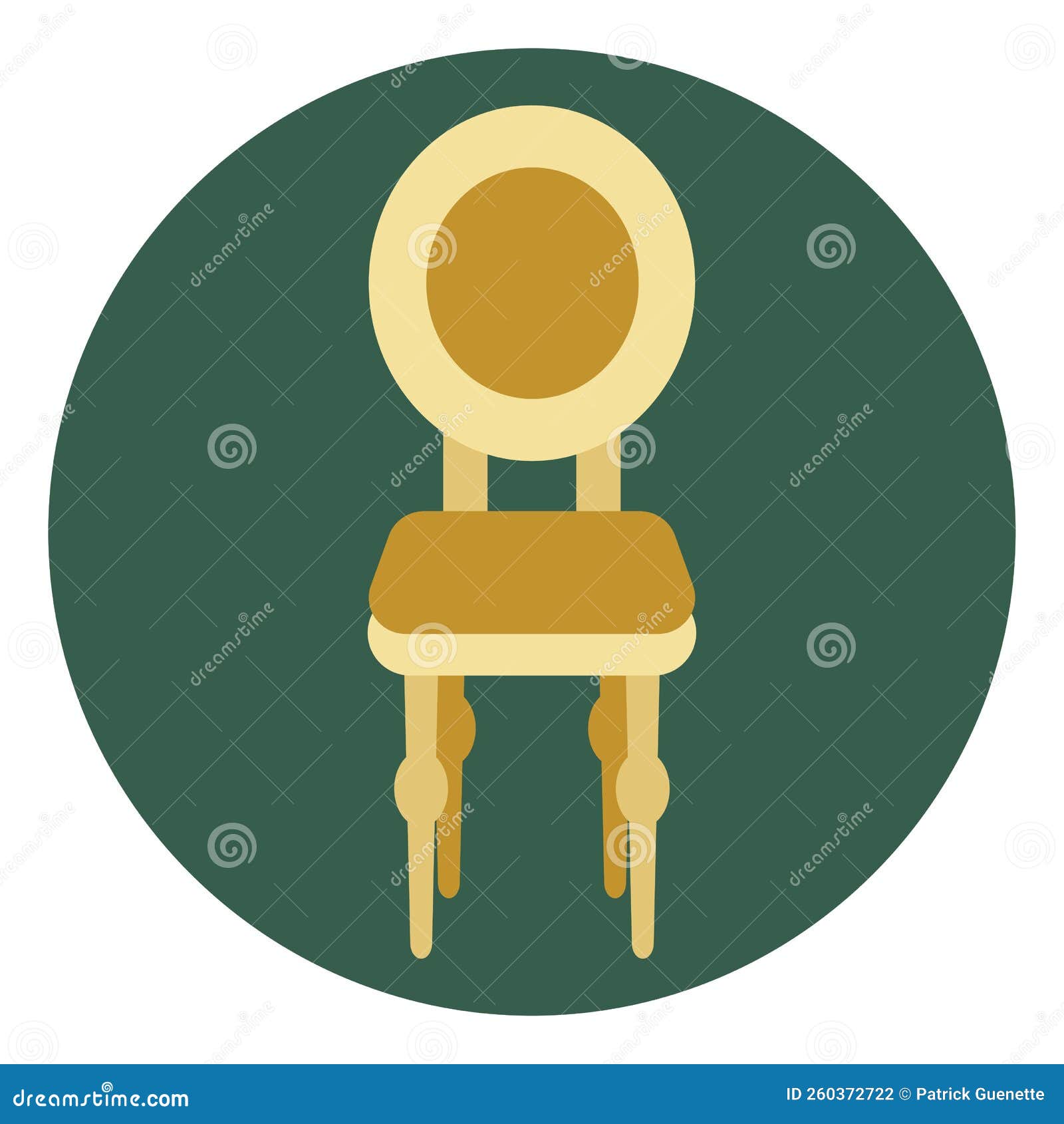 Beautiful Kitchen Chair, Icon Stock Vector - Illustration of summer ...