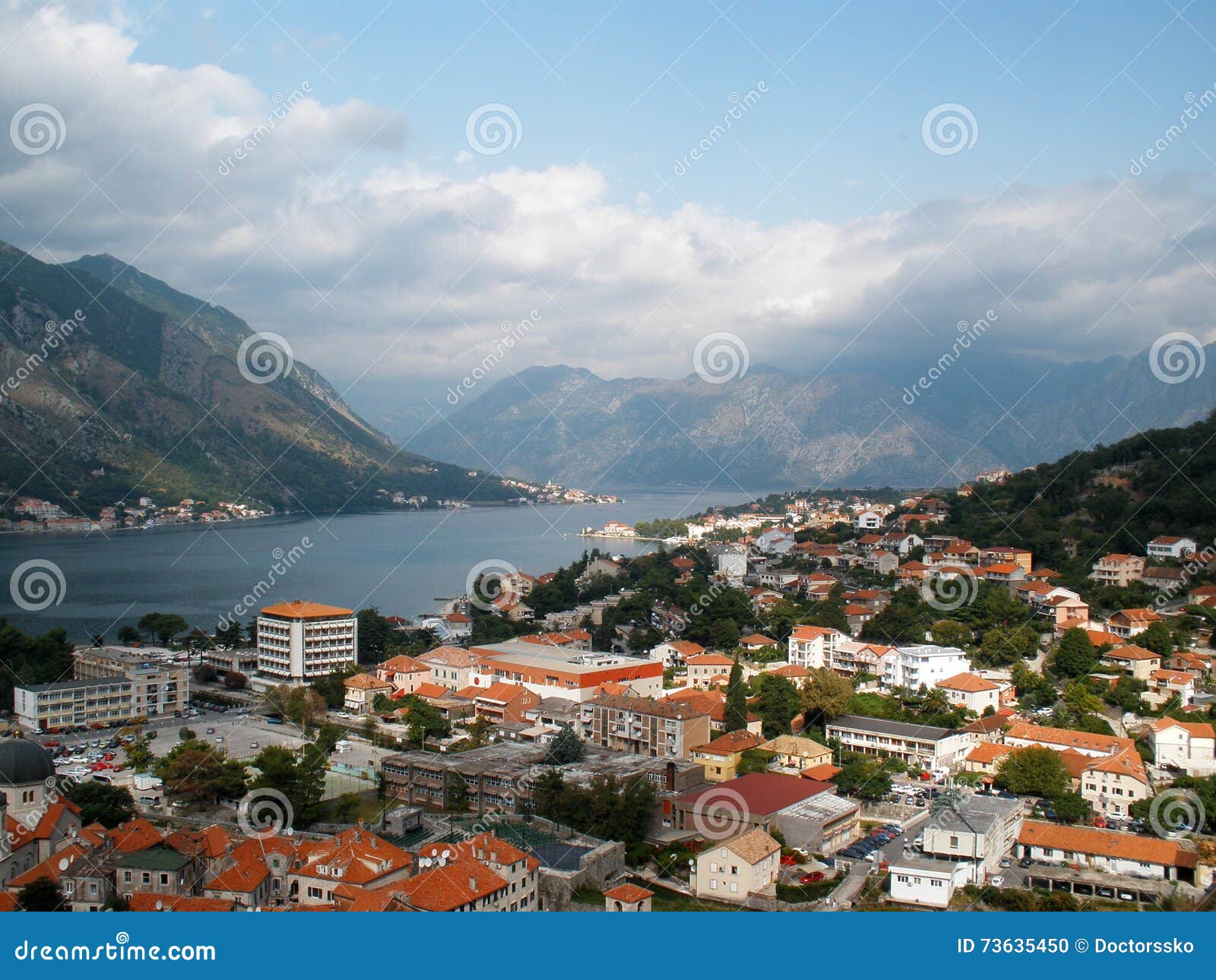 Beautiful Kotor view stock photo. Image of clouds, beautiful - 73635450