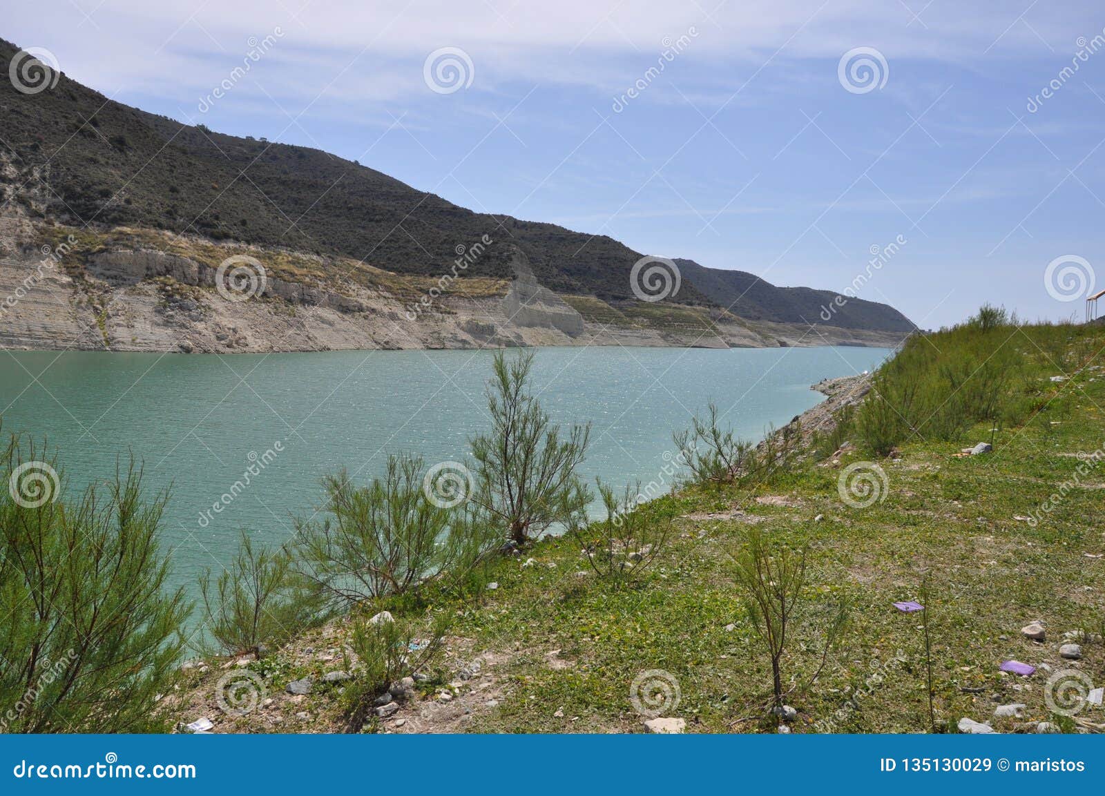 The Beautiful Kouris Dam in Cyprus Stock Image - Image of mediterranean ...