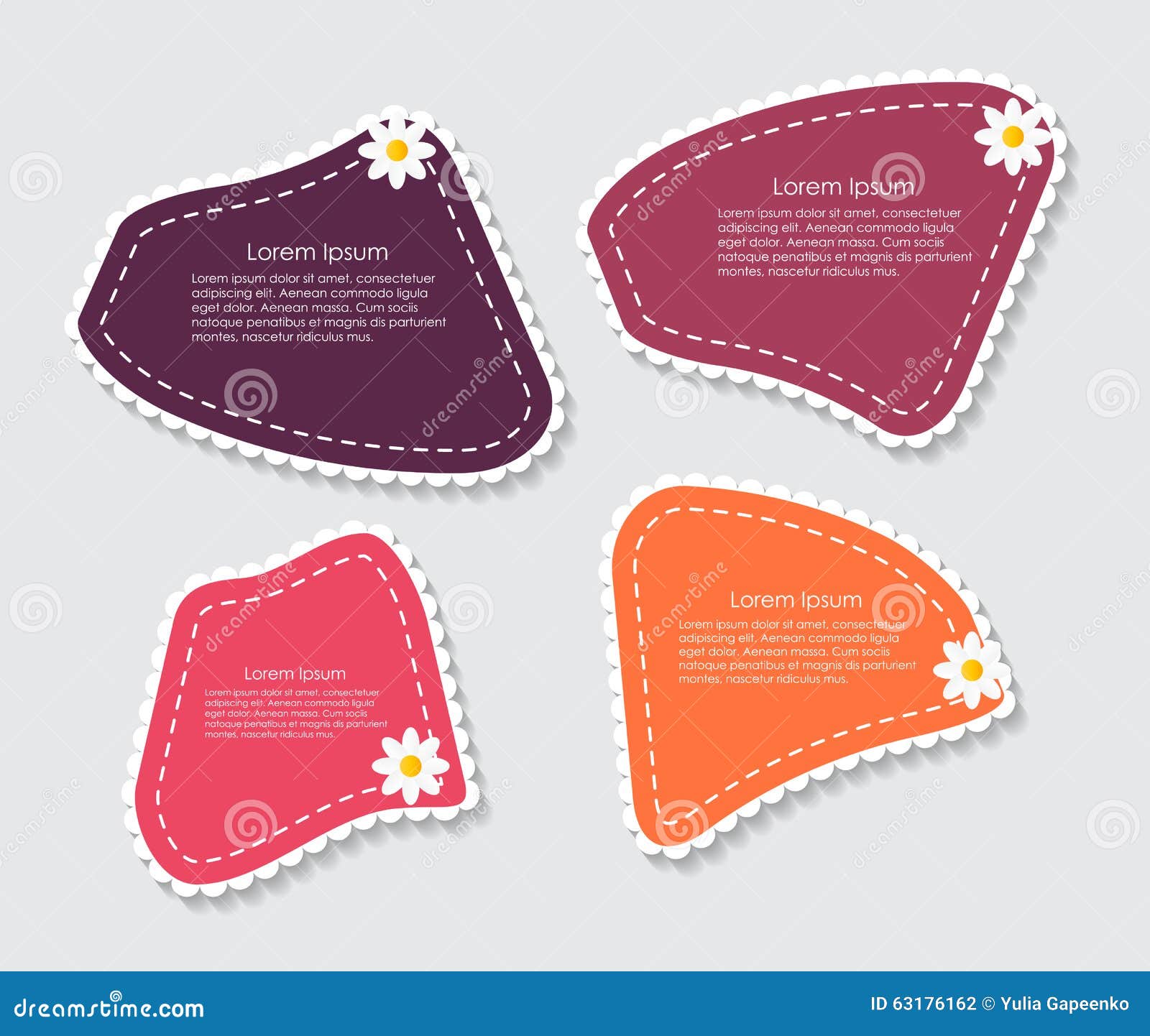 Beautiful Labels with Flower Vector Illustration Stock Vector ...