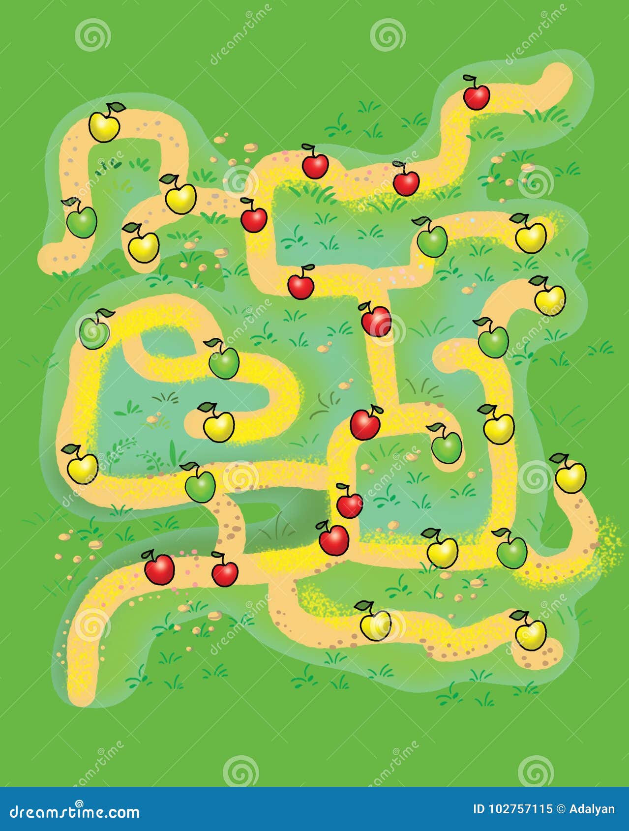 Beautiful Labyrinth for Children`s Games Stock Illustration ...